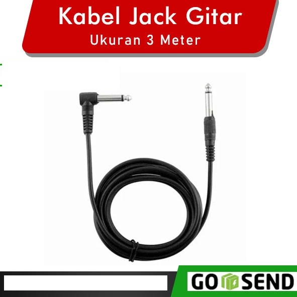 Jual Kabel Jack Gitar 3 meter Kabel Jack Audio Gitar Bass L Bengkok ...