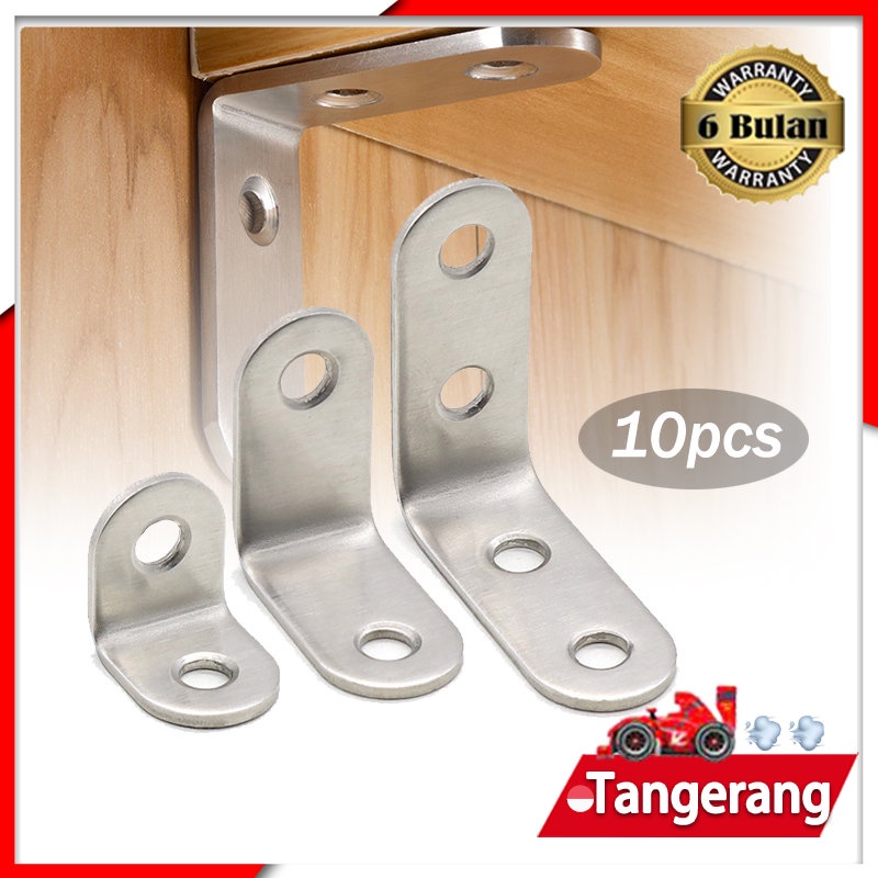 Jual 10pcs Siku Penyangga Rak Dinding / siku L Stainless Steel ...