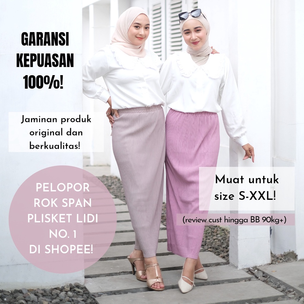 Jual DEEWIDIY - ROK SPAN PLISKET LIDI PREMIUM - ROK KERJA WANITA MUAT ...