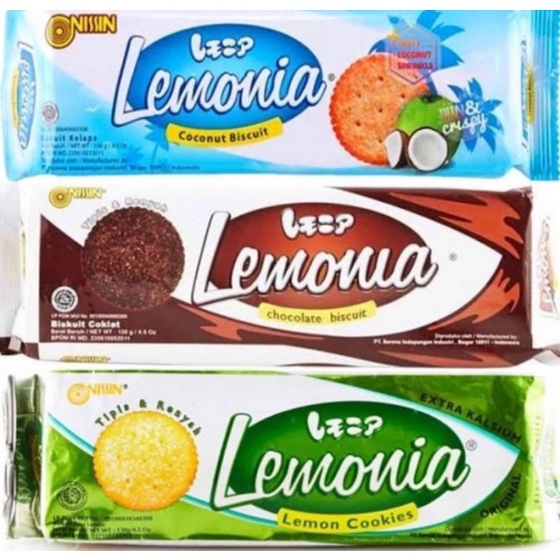 Jual biskuit nissin lemonia rasa lemon/coklat uk 130gr harga murah ...
