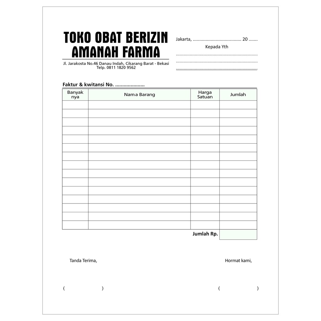 Jual Cetak Nota Faktur Surat jalan 1/2 Folio | Shopee Indonesia