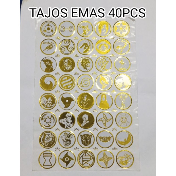 Jual Tajos besi tebal | Tajos besi sticker emas isi 40pcs | Shopee ...