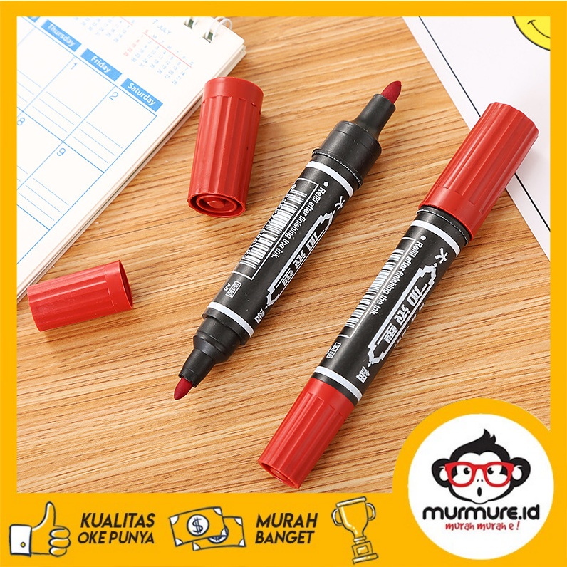 Jual LARGE DOUBLE SIDED MARKER PEN SPIDOL 2 SISI SPIDOL BOLAK BALIK 2 ...