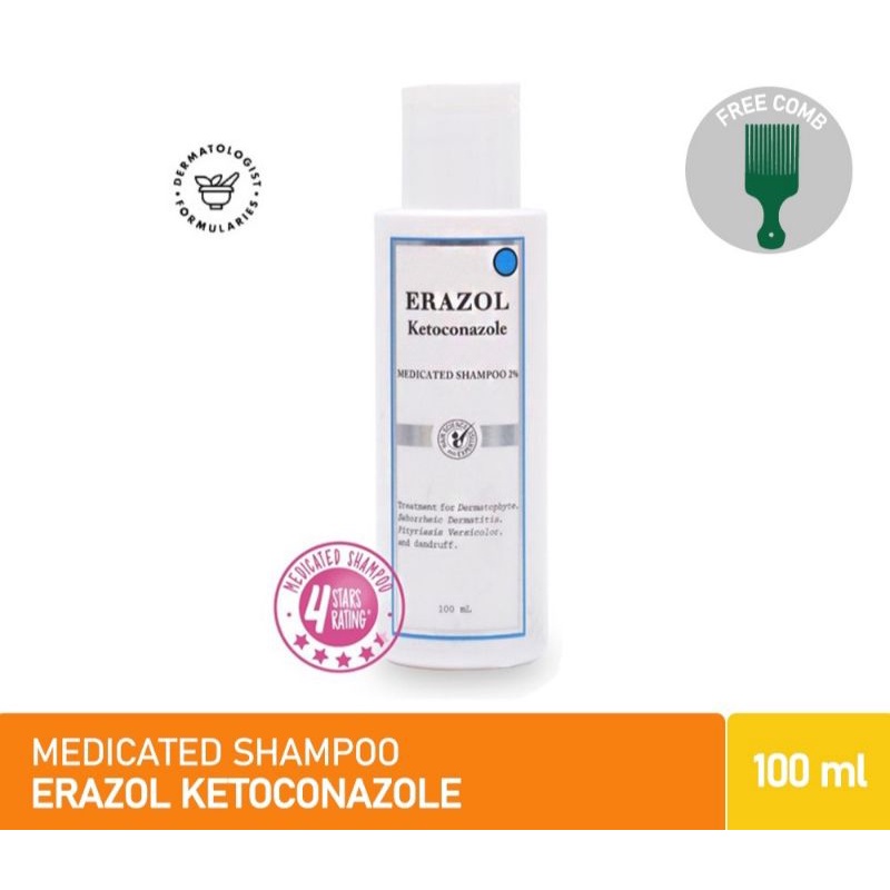 Jual ERHA Shampo Ketombe Erazol Shampoo - Dermatitis Seboroik & Infeksi ...