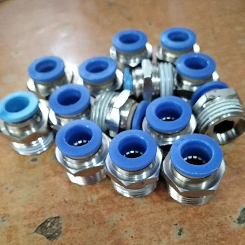 Jual fitting angin pneumatic lurus selang 10 drat 1/2 inchi | Shopee ...