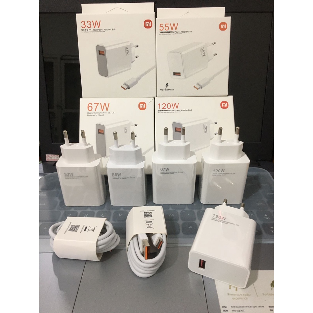Jual Charger ori xiaomi 67 watt / 33 Watt / 55watt / 120 watt / type c ...