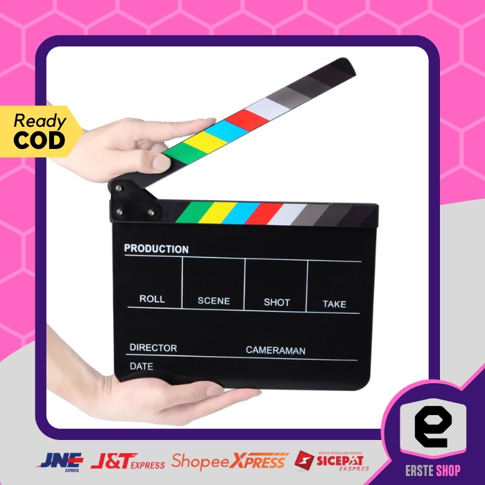 Jual Aksesoris Papan Clapperboard Clapper Studio Acrylic Movie Film Cinema Pro | Shopee Indonesia