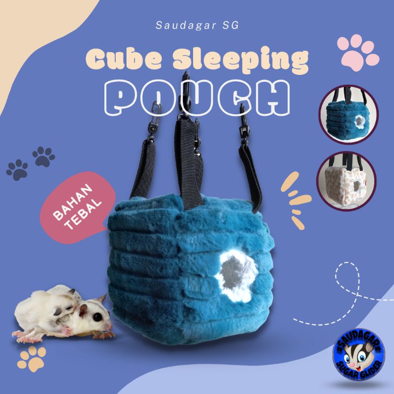 Jual Sleeping Pouch Sugar Glider Model Cube/Tempat Tidur Sugar Glider ...