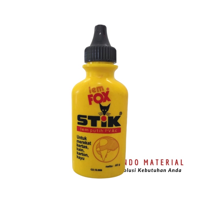 Jual Lem Fox Stik PVAc Botol Kuning 60 gr | Perekat Kertas Praktis | Shopee Indonesia