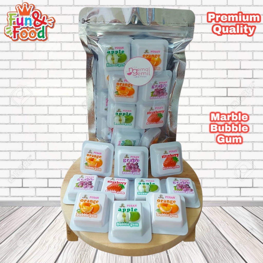 Jual Marble Assorted Bubble Gum Permen Karet Kelereng Aneka Rasa Buah ...