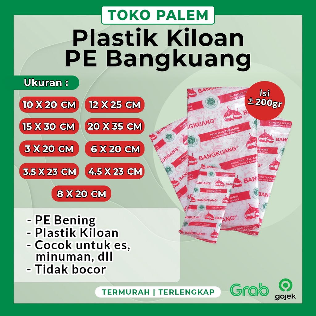 Jual Plastik PE Bangkuang Kecil Ukuran Lengkap | kantong kiloan ...