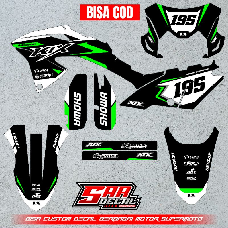 Jual DECAL STICKER KLX BF - G - SE FULL BODY - DECAL KLX SUPERMOTO ...