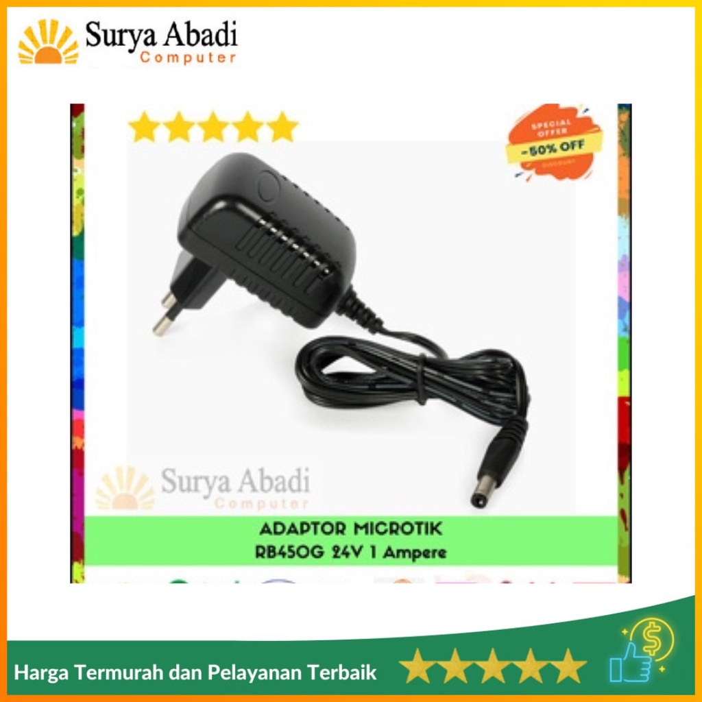 Jual ADAPTOR MICROTIK RB450G 24v 1 ampere | Shopee Indonesia