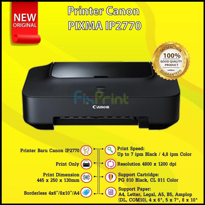 Jual Printer Canon Ip2770 Pixma Ip2770 Ip 2770 Tanpa Cartridge Pg810 ...