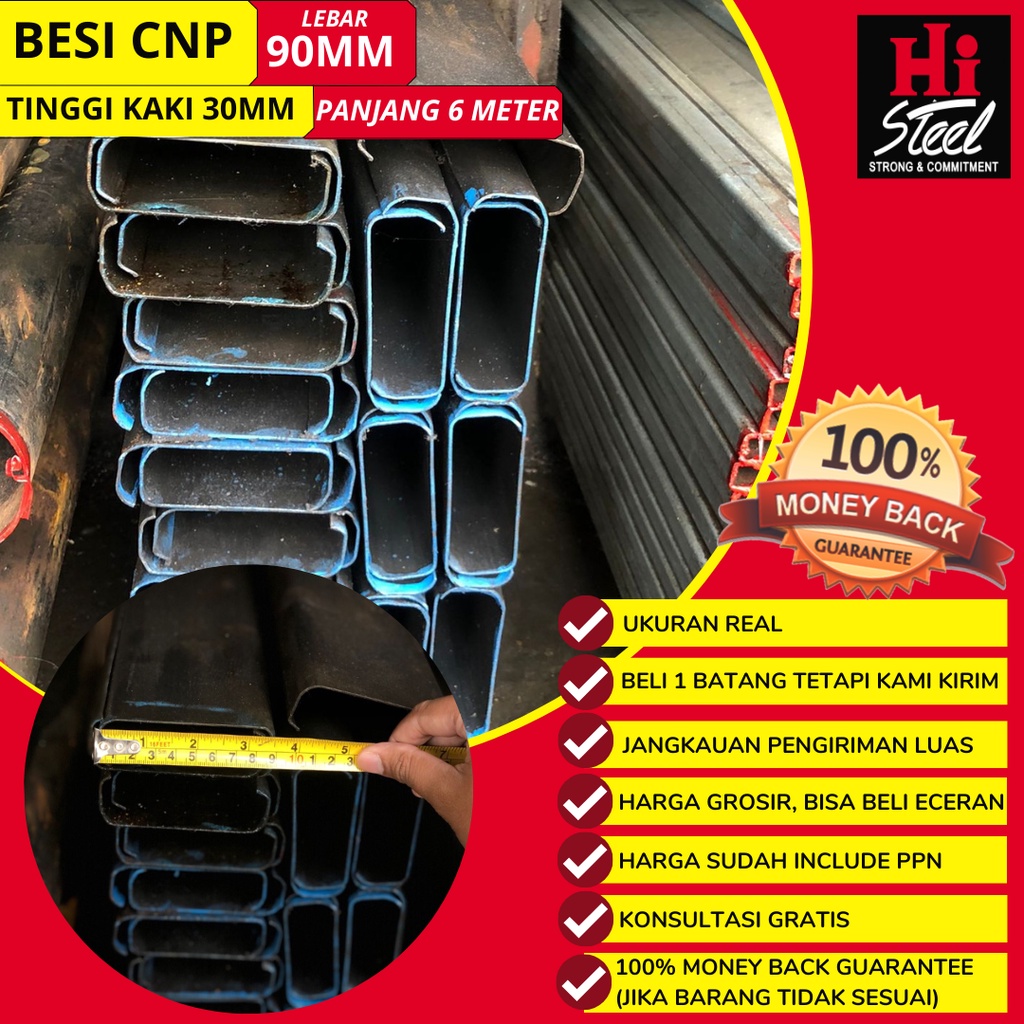 Jual Besi CNP 100 X 35 X 1.40mm | Shopee Indonesia