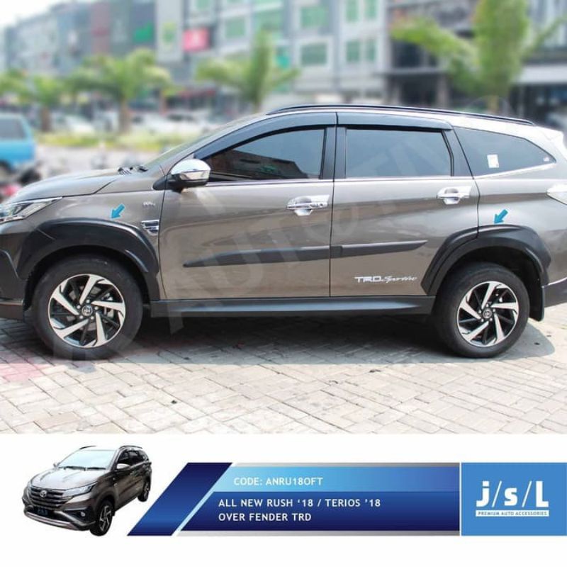 Jual over fender all new Rush Terios 2018-2022 Model Trd Hitam jsl ...