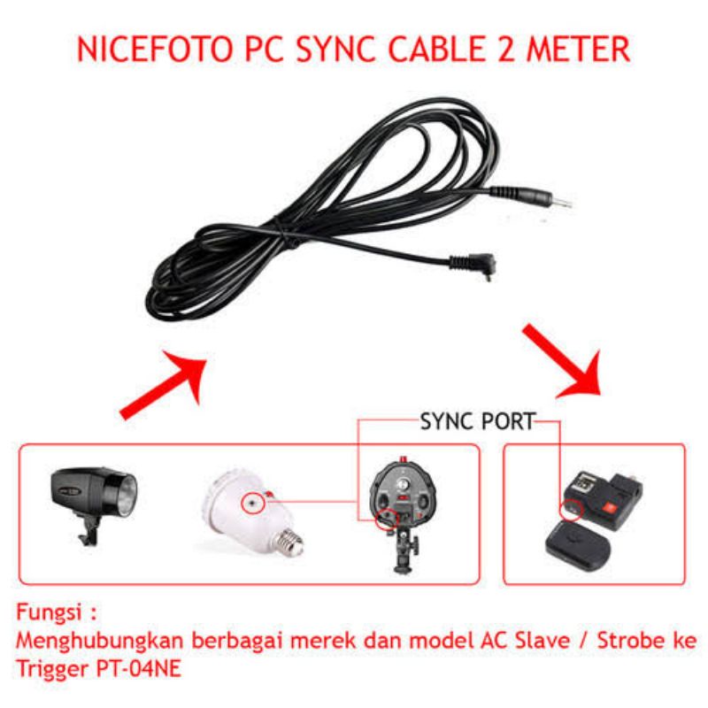Jual Kabel Sync Reicever Trigger Syncron Lighting Studio Lampu Pt04ne ...