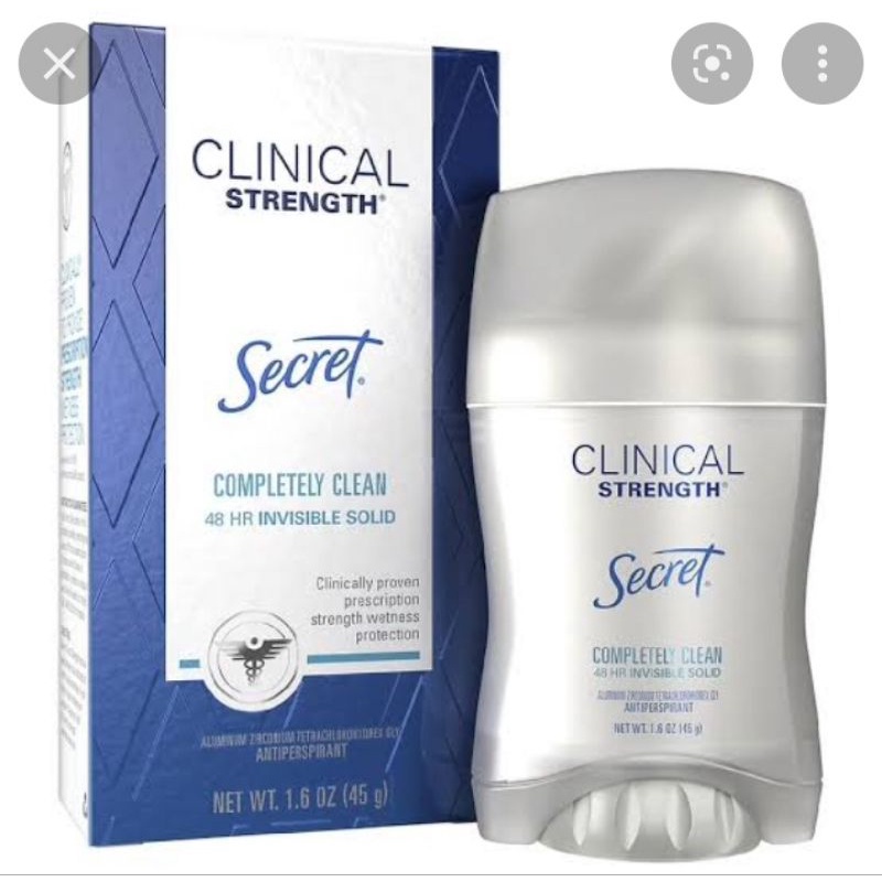 Jual Secret Clinical strength deodorant stick Completely Clean ...