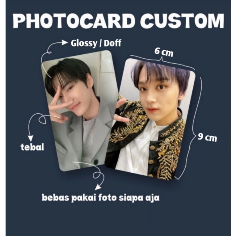 Jual Cetak Photocard Custom, Photocard Bisa Cetak Foto Sendiri Kpop BTS Nct | Shopee Indonesia