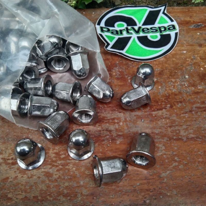 Jual mur topi panjang drat 12 cocok buat mur velk vespa all series ...