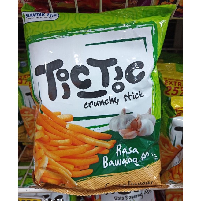 Jual Tic Tic crunchy stick rasa bawang asli 70gr snack tictic kerupuk ...