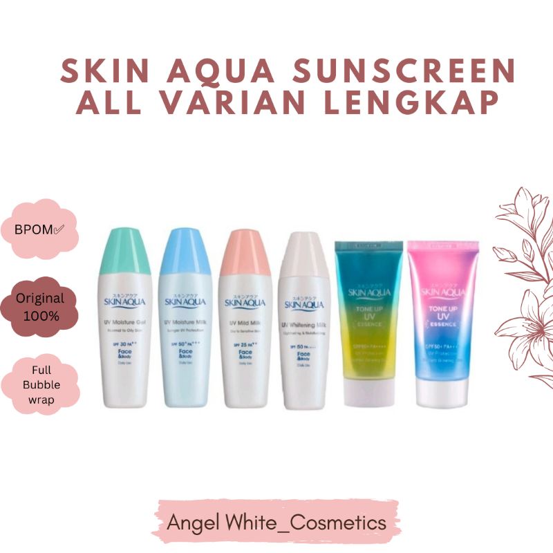 Jual ORIGINAL 100% SKIN AQUA SUNSCREEN ALL VARIAN LENGKAP READY ...