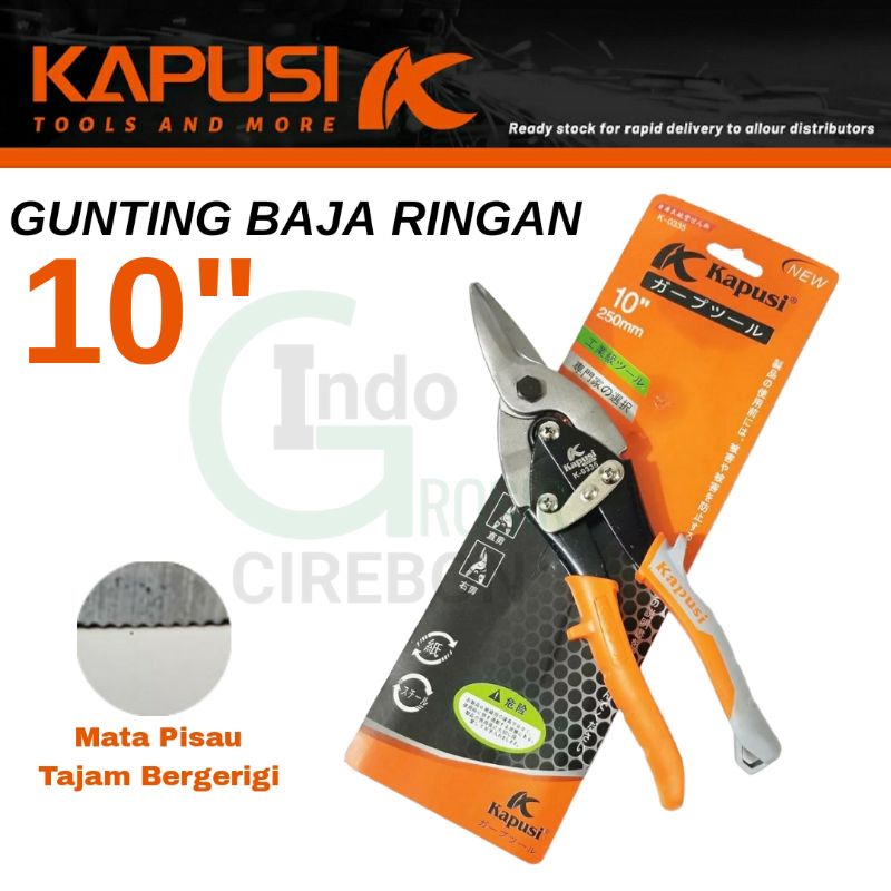 Jual Kapusi Gunting Baja Ringan 10" / Gunting Holo Hollo Potong Plat ...