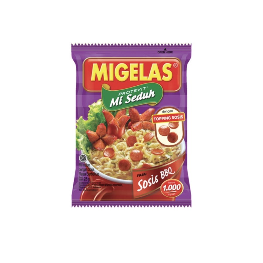 Jual Mie Gelas / MIGELAS Sosis BBQ 1 Renceng isi 10 pcs @28g | Shopee ...