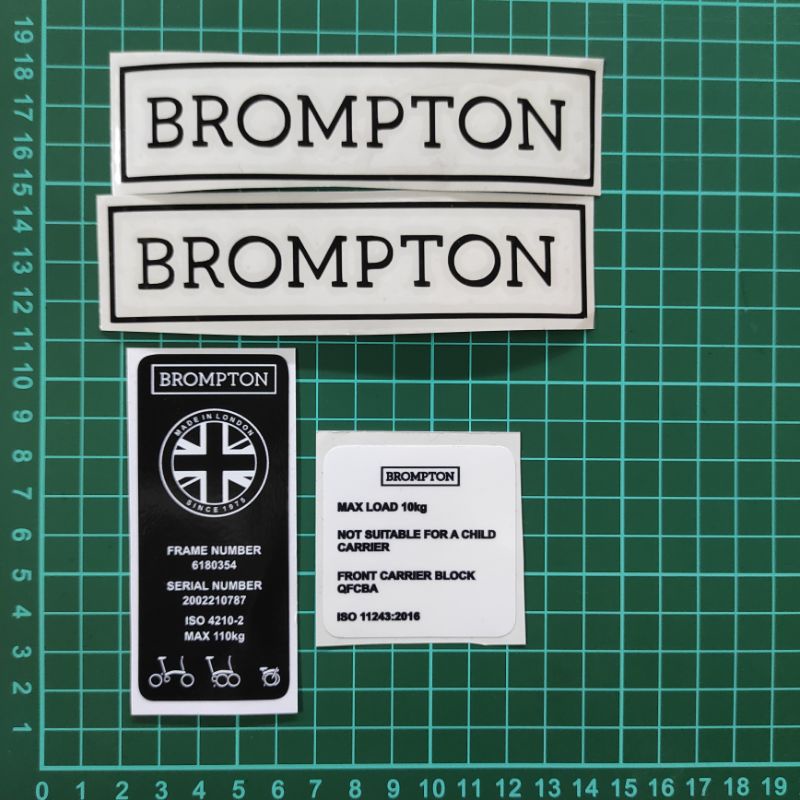 Jual STICKER SET BROMPTON 4 PCS DECAL GARANSI 5 TAHUN | Shopee Indonesia