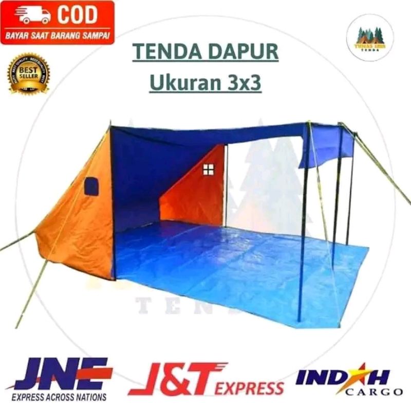 Jual TENDA DAPUR / TENDA PRAMUKA / TENDA KEMAH UKURAN 3X3 BAHAN ...