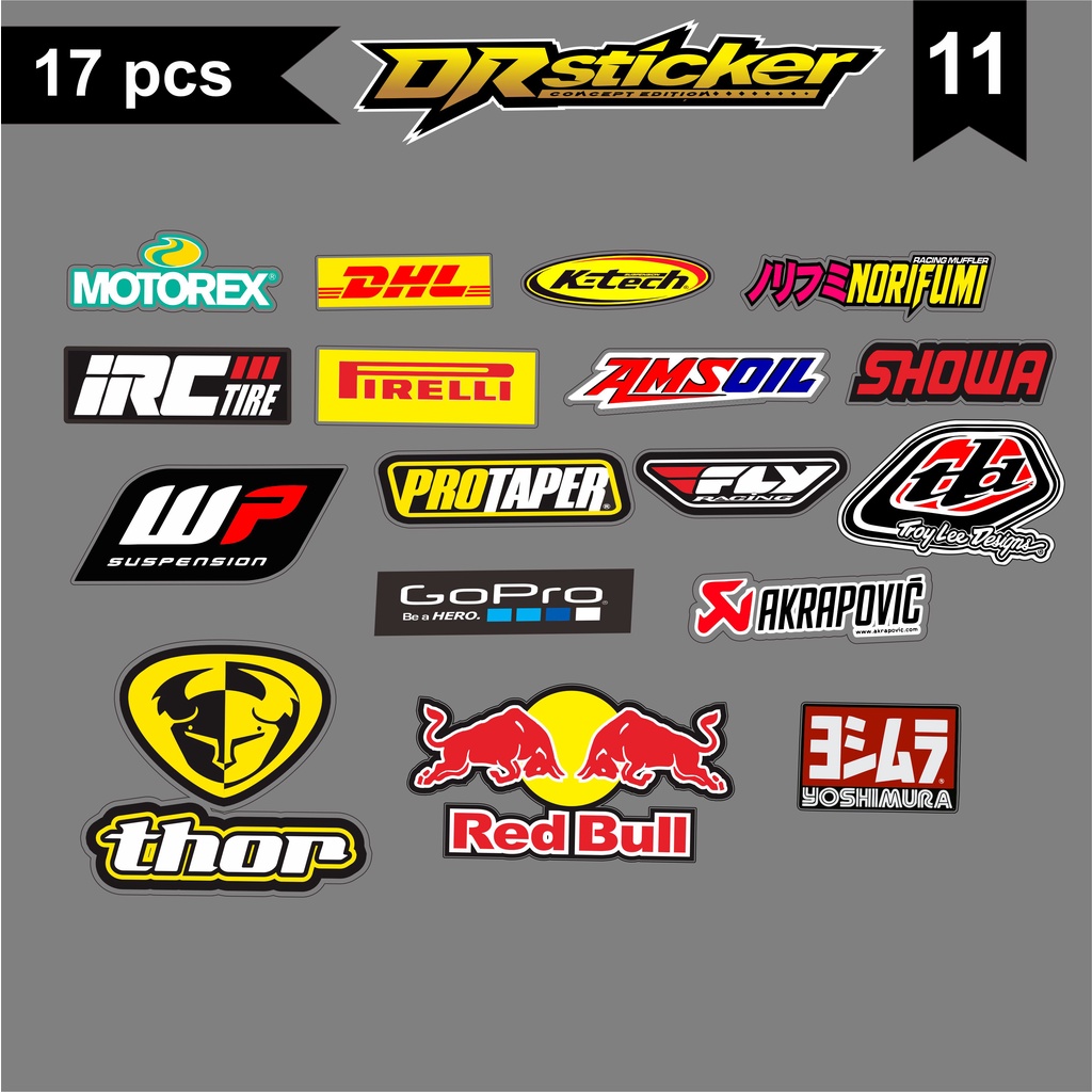 Jual Stiker Pack Logo Racing MotoGp 1set isi 17pcs Sticker Pack Racing ...