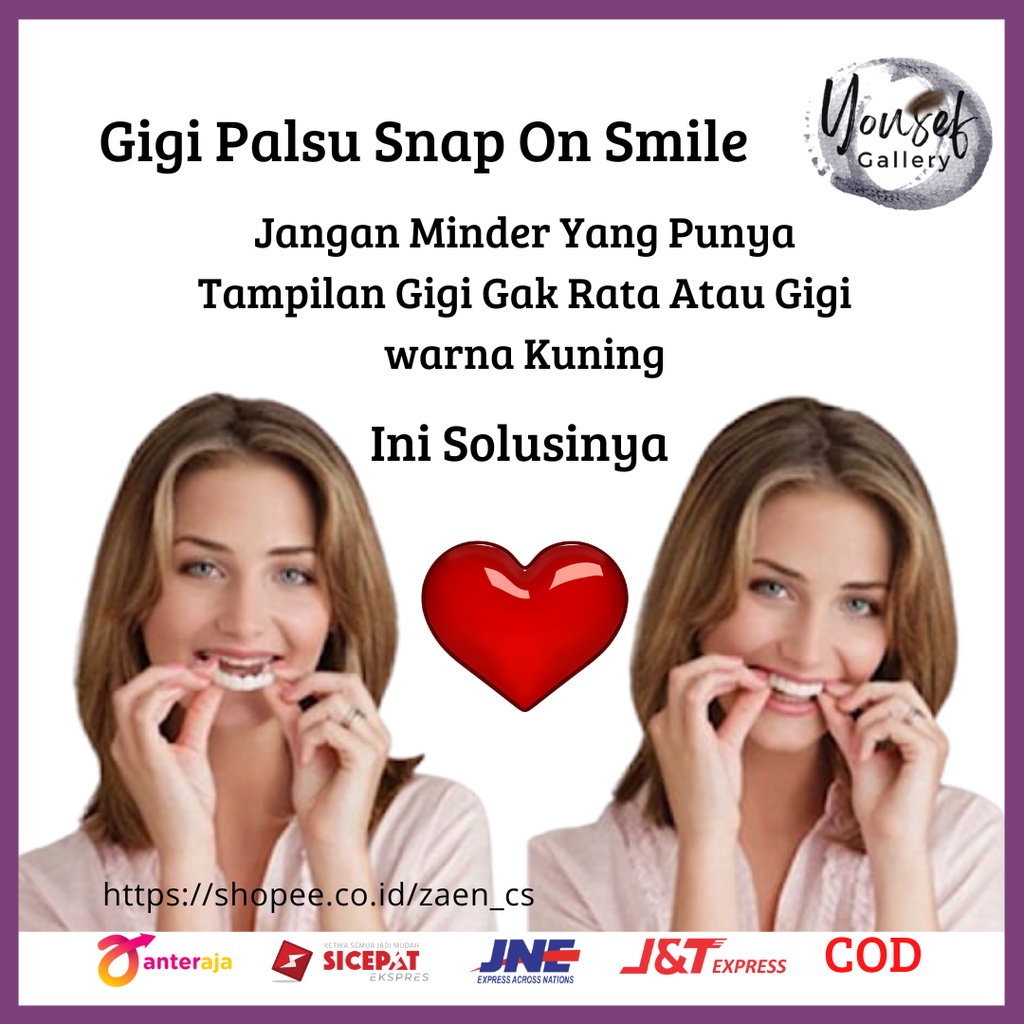 Jual Gigi Palsu Snap On Smile Rapi Dan Bersih Putih | Shopee Indonesia