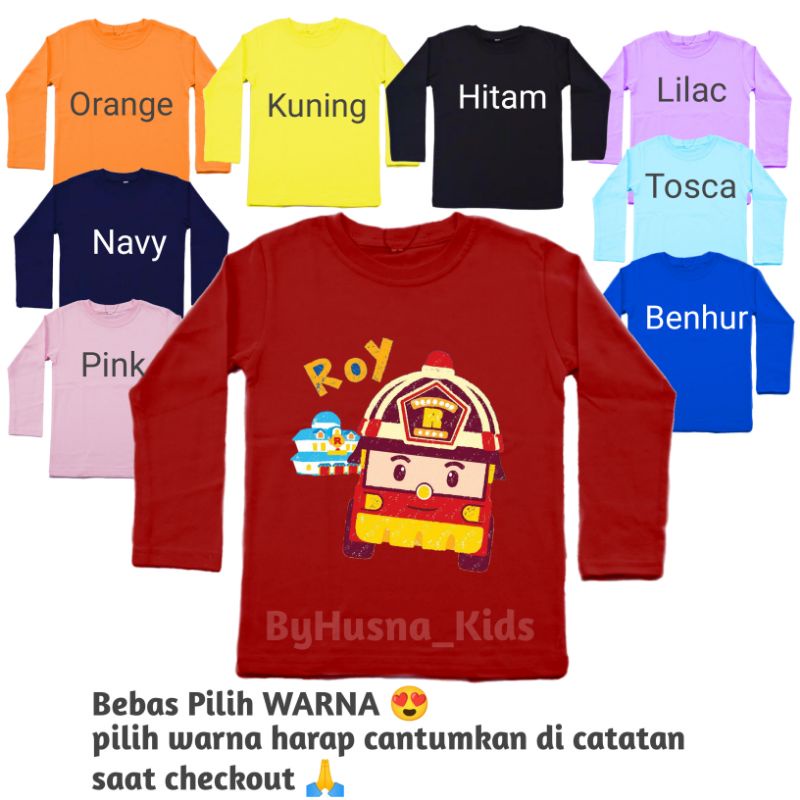 Jual ROBOCAR POLI BAJU ANAK KAOS ANAK GAMBAR CUSTUM ROBOCAR POLI ATASAN ...