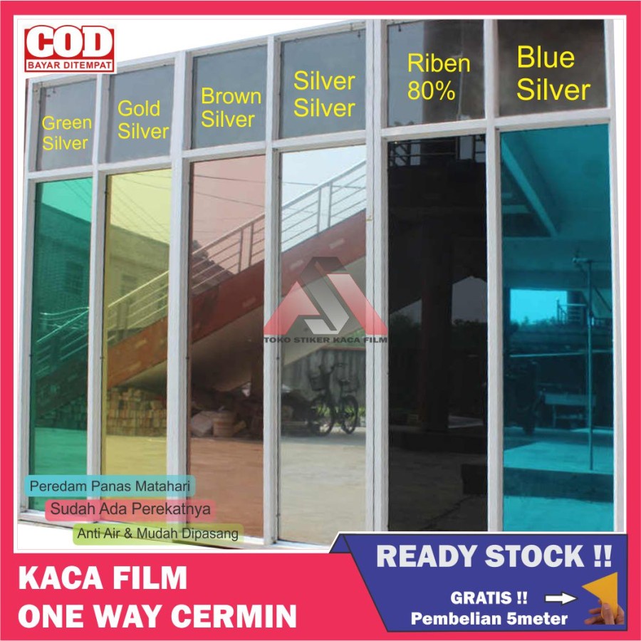 Jual Stiker Kaca Film Jendela Rumah One Way Cermin Riben Hitam Wallpaper Kaca Film Mobil ...
