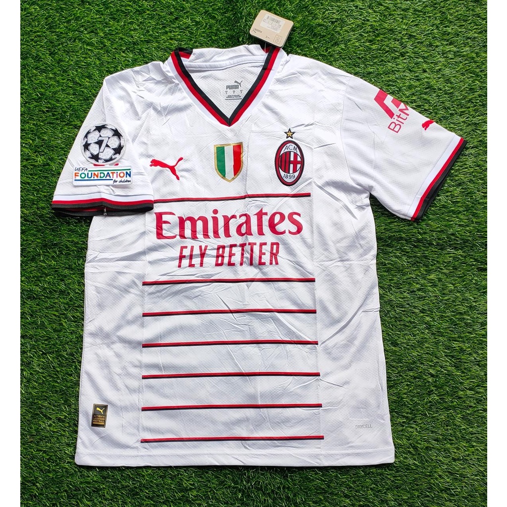 Jual JERSEY MILANZ AWAY 2022/2023 FULL PATCH UCL SERIE A GRADE ORI ...