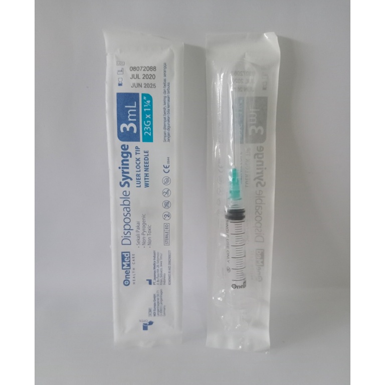Jual Harga Ecer Spuit Disposable Syringe Onemed 1cc 3cc 5cc 10cc Dengan Needle | Shopee Indonesia