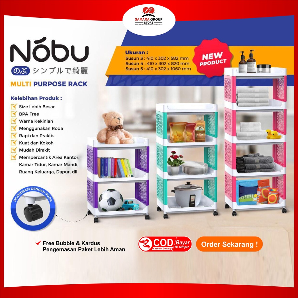 Jual RAK RODA SUSUN NOBU | Shopee Indonesia