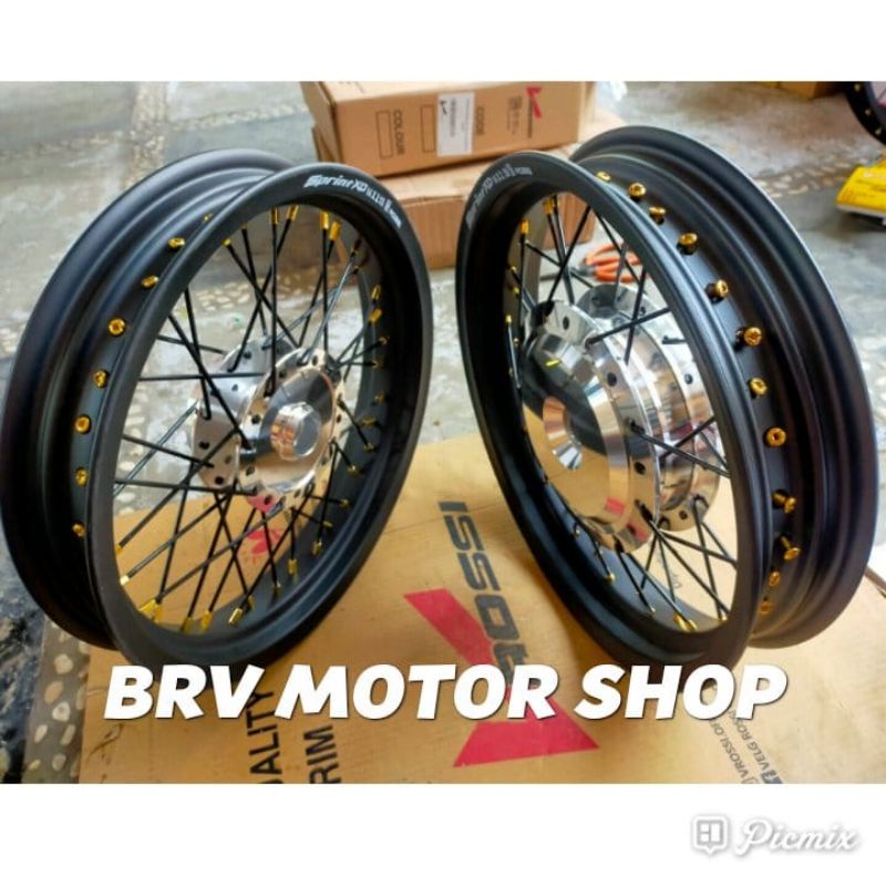 Jual Sepaket Velg Jari Vario Mio Scoopy Beat X Ride 215-250+14 Ban Tubles Tapak Lebar Ring 14 ...