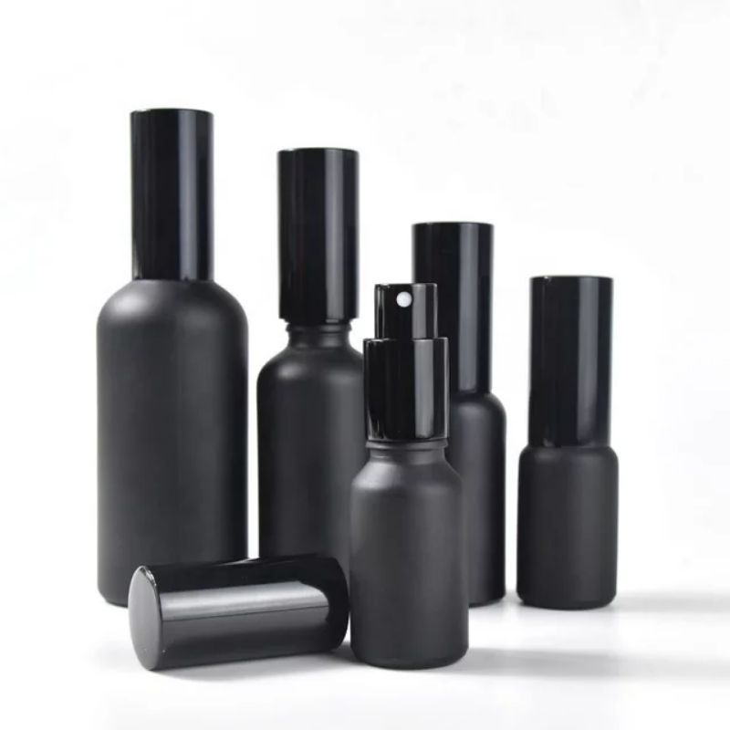 Jual Botol spray alumunium kaca hitam matte/doff 20ml/30ml/50ml/100ml ...
