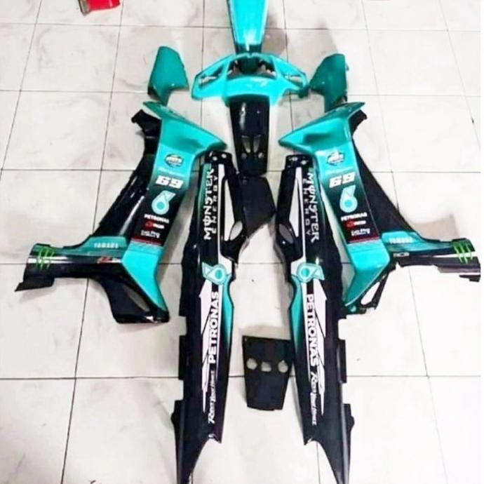 Jual full set cover body halus yamaha fiz r Petronas tosca hitam ...
