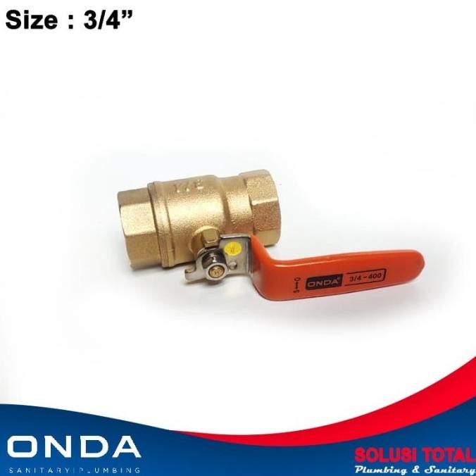 Jual Ball Valve Kuningan / Brass Onda 1/2 , 3/4 , 1 " stop kran keran | Shopee Indonesia