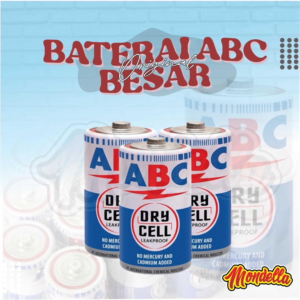 Jual Baterai ABC Battery ABC Batere ABC Biru Tipe D Besar R20 isi 1 ...