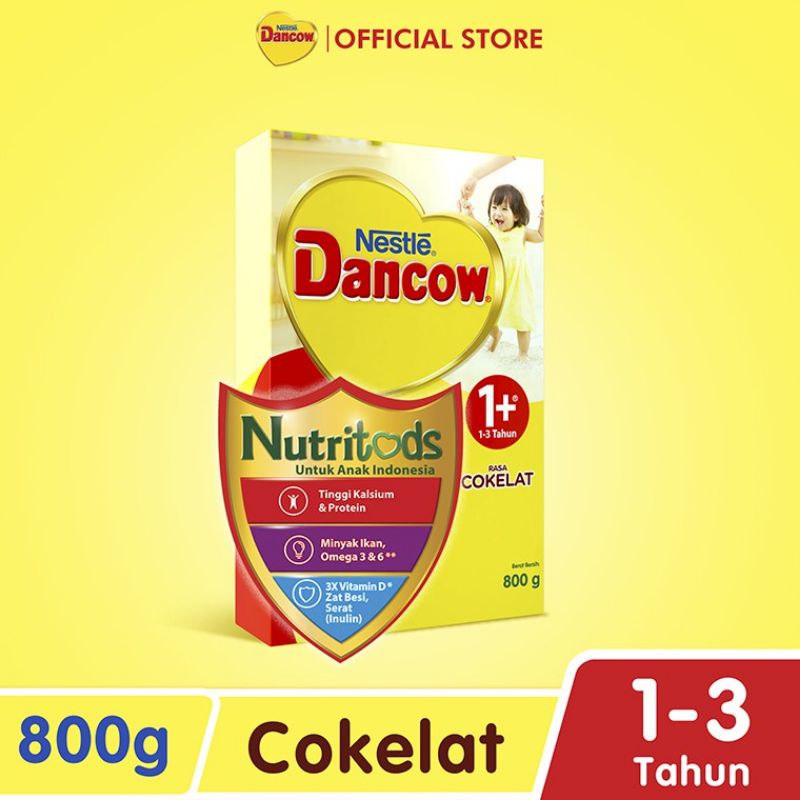Jual Nestle Dancow 1+ Coklat 800gr-Susu Bubuk Cokelat-Susu Formula ...