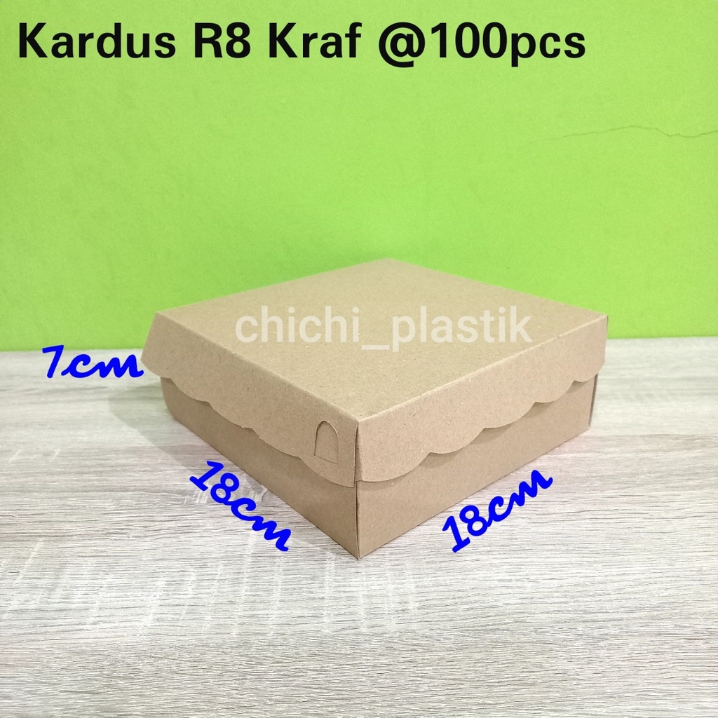 Jual Kardus coklat 18x18 kraf 350gsm kardus jajan kue kardus nasi ...