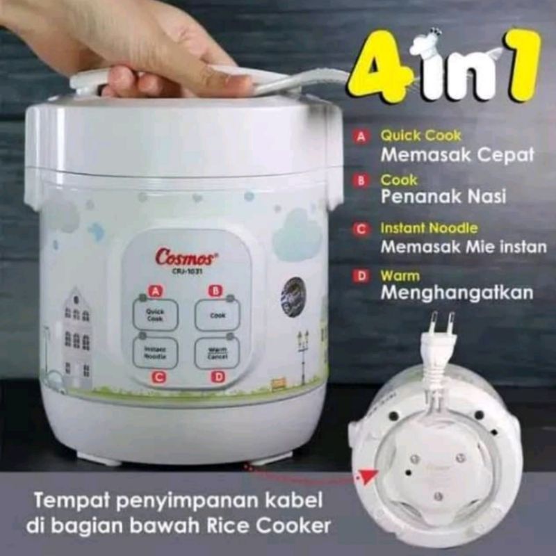 Jual Magic Com COSMOS CRJ 1031 DIGITAL 4in1 0,3Liter | Shopee Indonesia