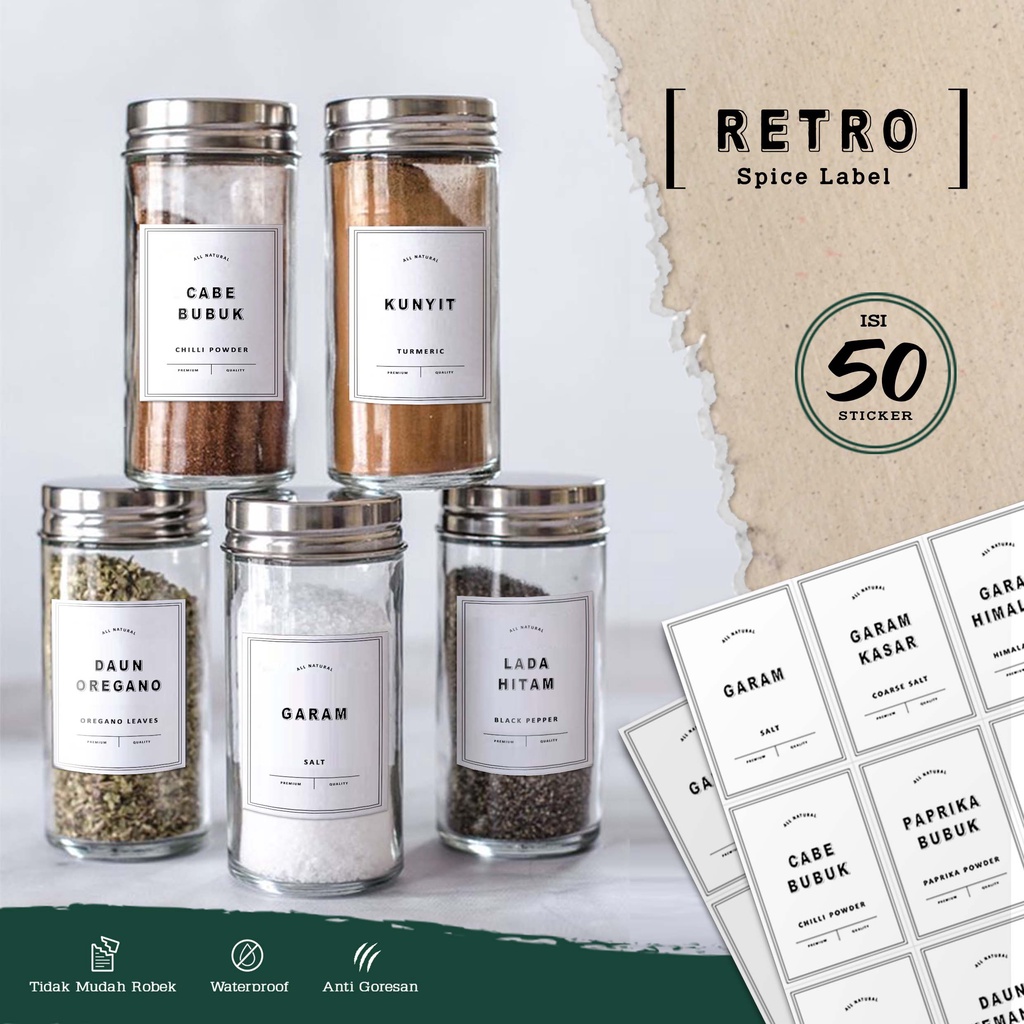 Jual Sticker Label bumbu isi 50 pcs | Shopee Indonesia