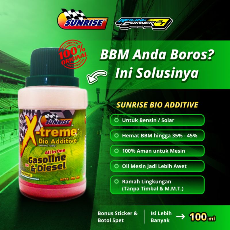 Jual Penghemat BBM Bensin dan Solar Sunrise Xtreme Bio Additive (100 ml ...