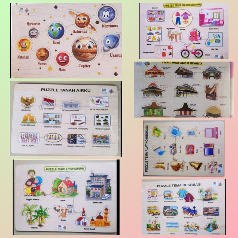 Jual Mainan Puzzle Kayu,Puzzle Baju Adat,Puzzle Tata surya,Puzzle Alam ...