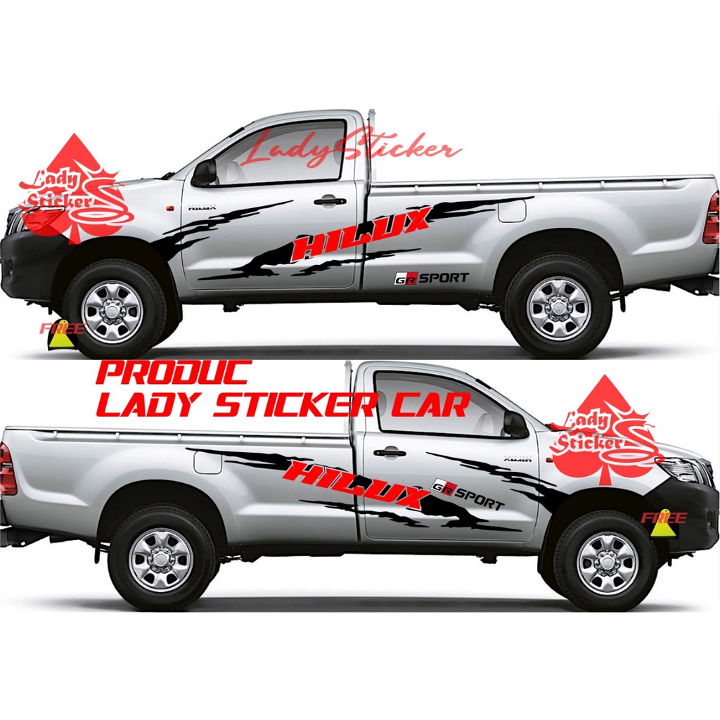 Jual STICKER STIKER MOBIL HILUX SINGLE CABIN STRIPING STICKER STIKER ...