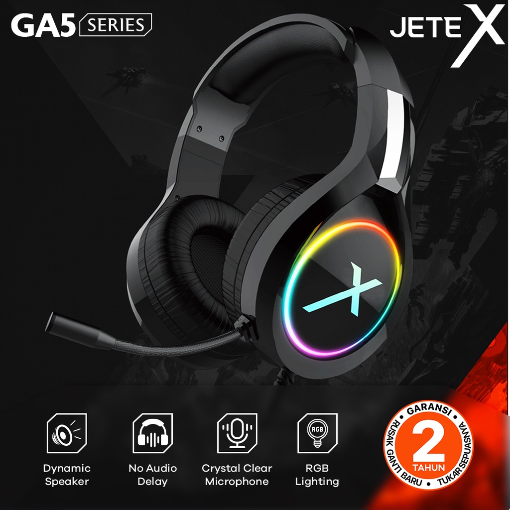 Jual Headset Gaming Headphone Gaming RGB Noise Cancelling JETEX GA5 ...